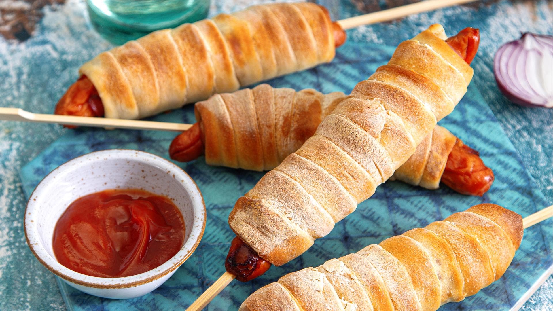 Rezept für Stockbrot-Hot Dogs