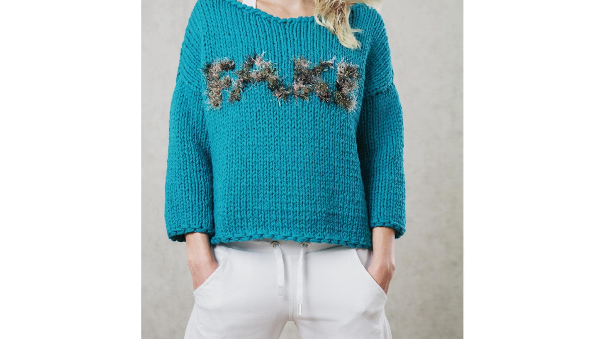 Strickanleitung: Pullover "Fake"