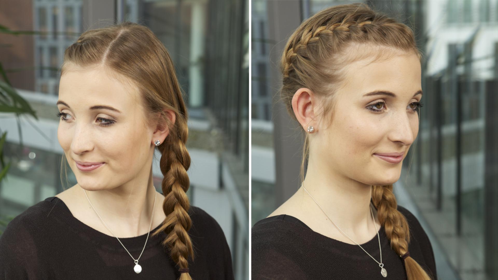 Frisuren-Anleitung: Seitlicher Bauernzopf