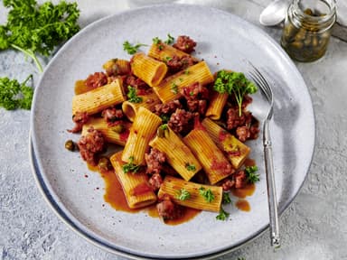 Rigatoni al Ragu di Salsiccia